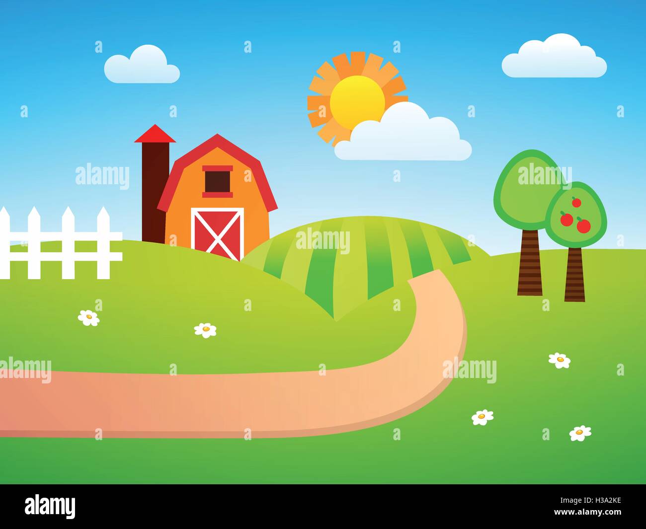 Home farm road Stock Vector Images - Alamy