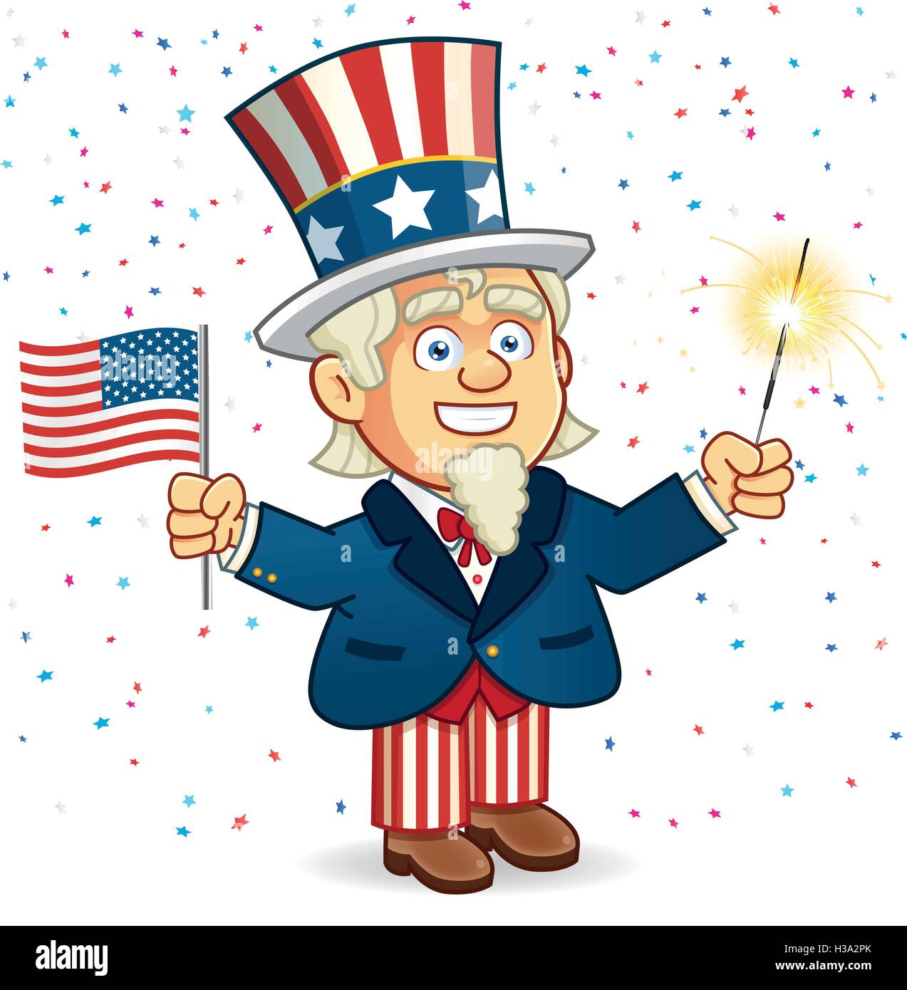 Fourth of july parade uncle sam Stock Vector Images - Alamy