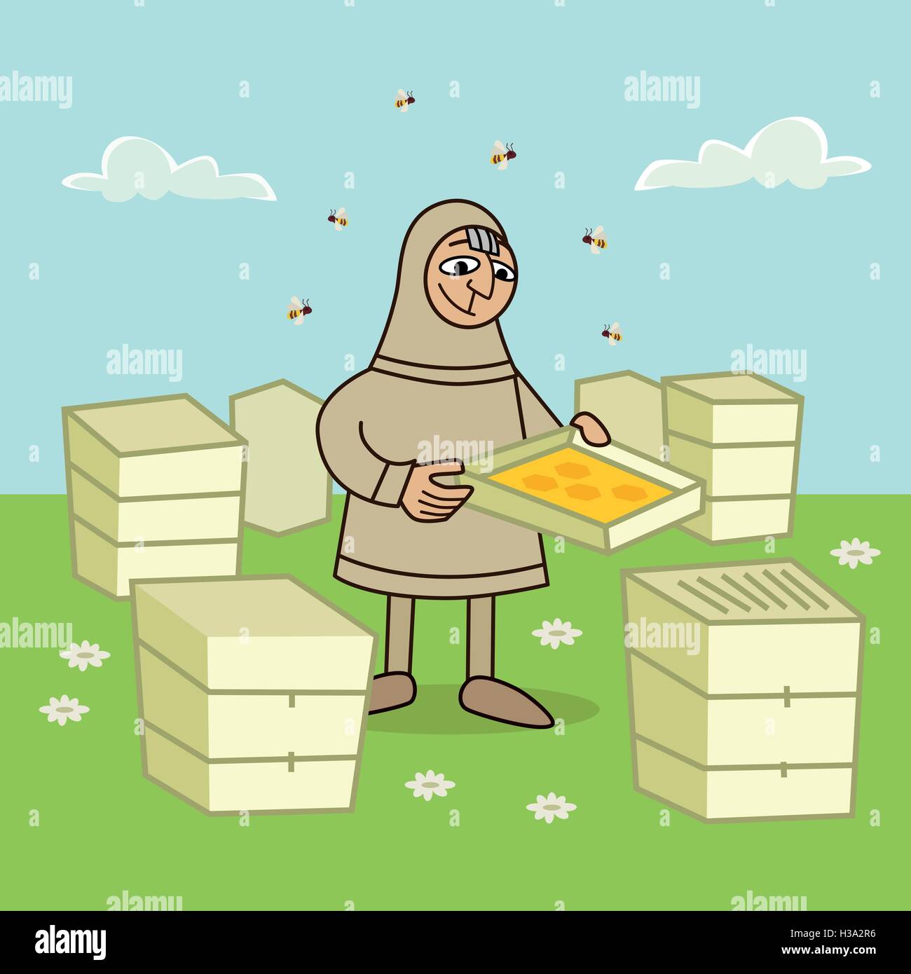 Beekeeper vector vectors Stock Vector Images - Alamy