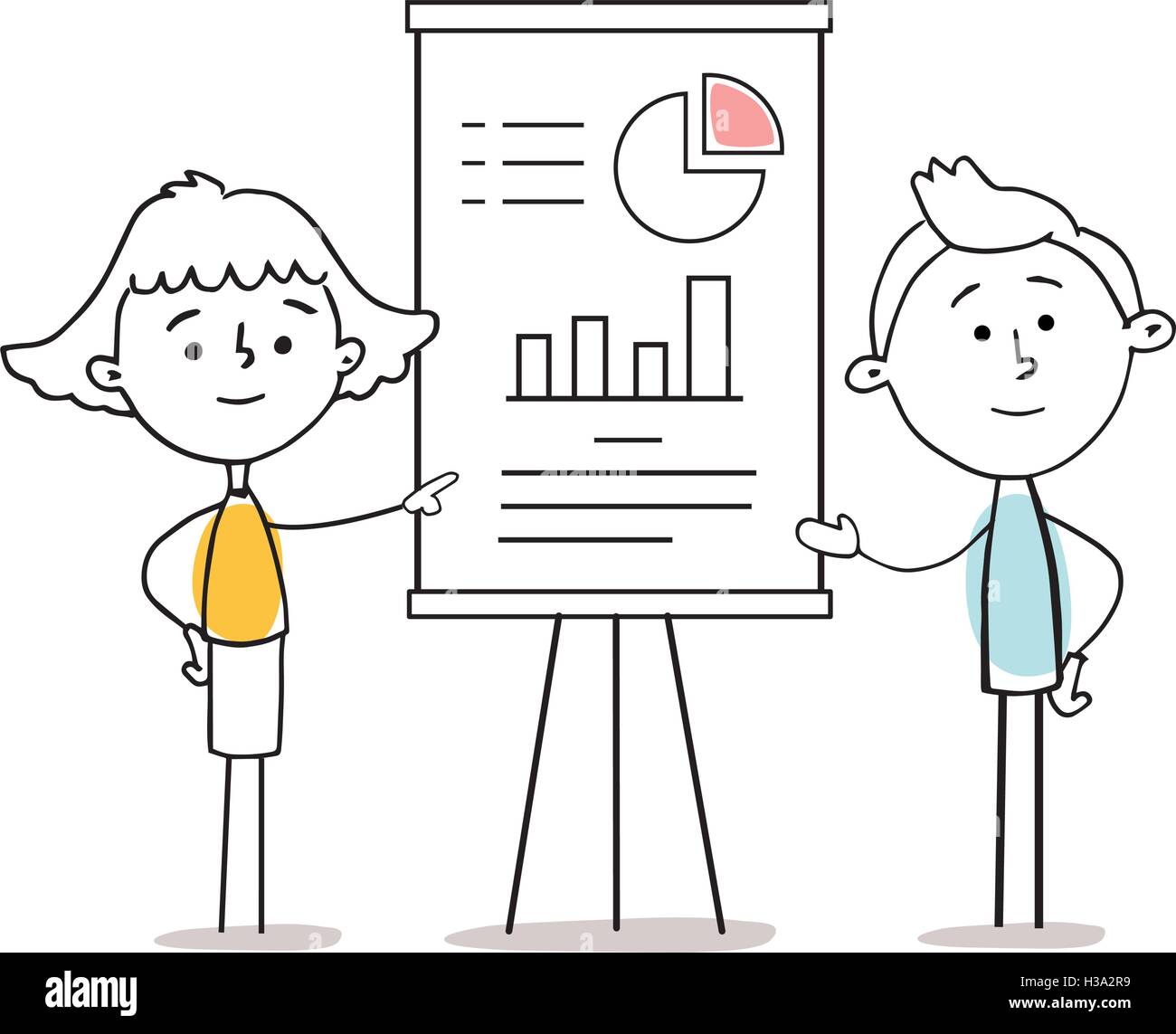 Cartoon business meeting chart showing hi-res stock photography and ...