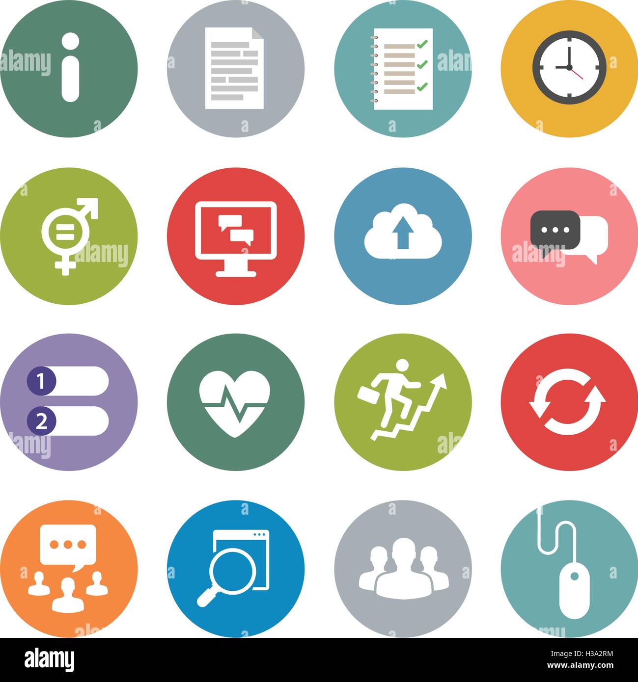 Circular Icon Set Stock Vector Image & Art - Alamy