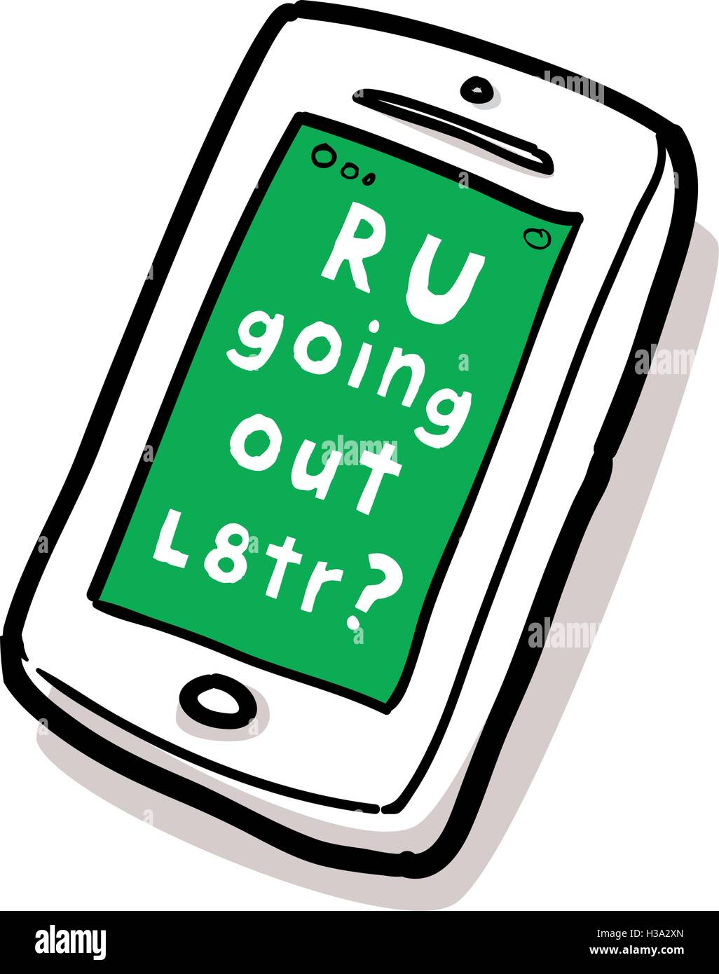 Text messages phone hand Stock Vector Images - Alamy