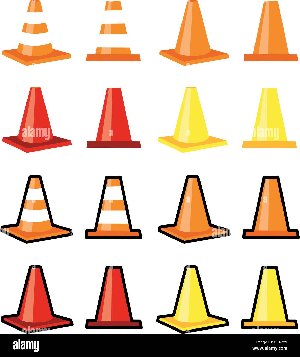 Plastic training cones Stock Vector Images - Alamy