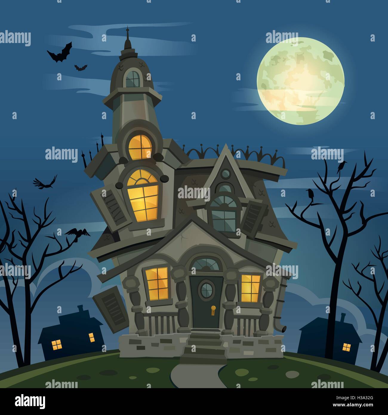 Spooky halloween ghost spirits Stock Vector Images - Alamy