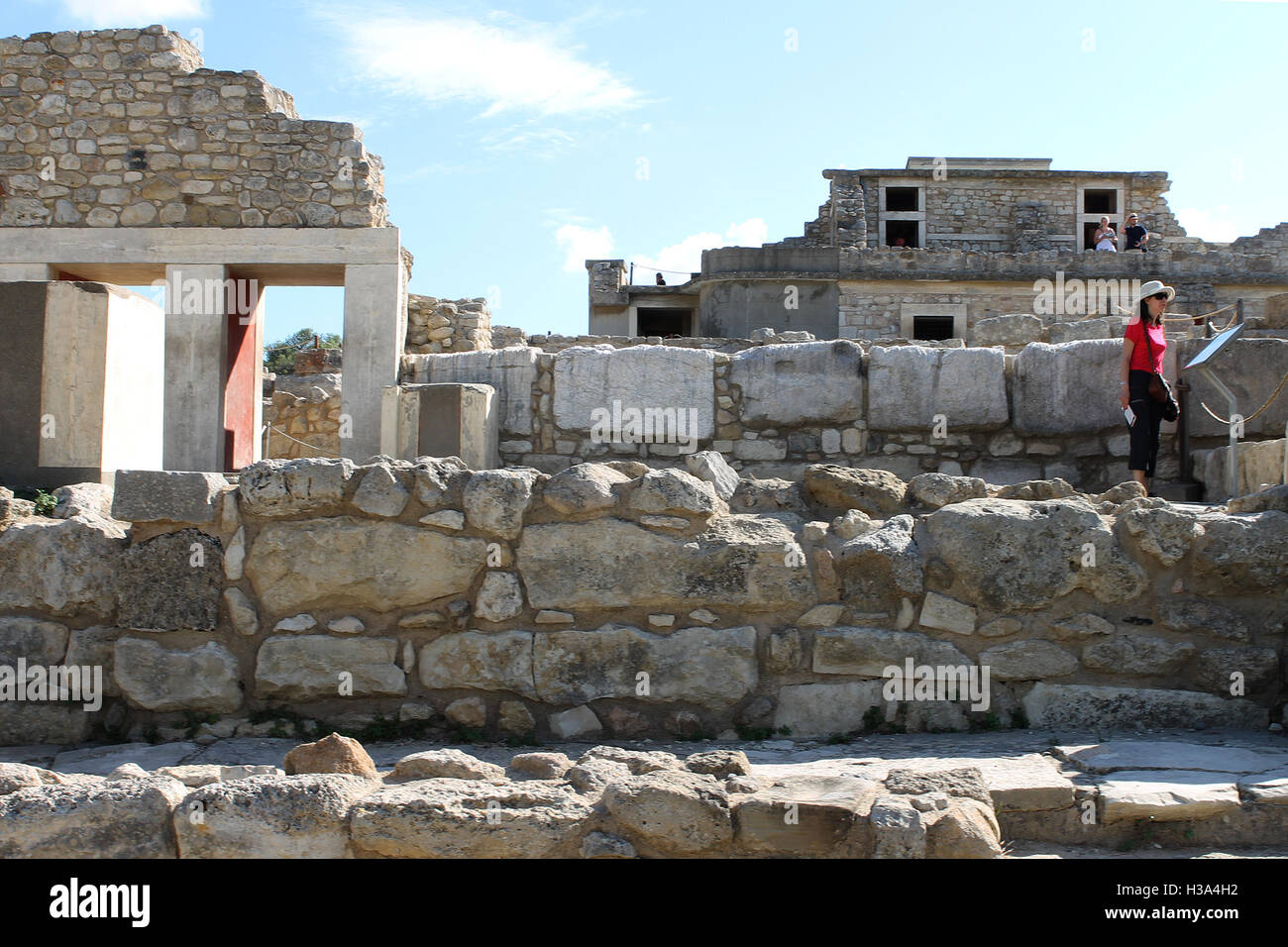 Knossos archaeological minoan ruins on the island of Crete Greece Stock ...