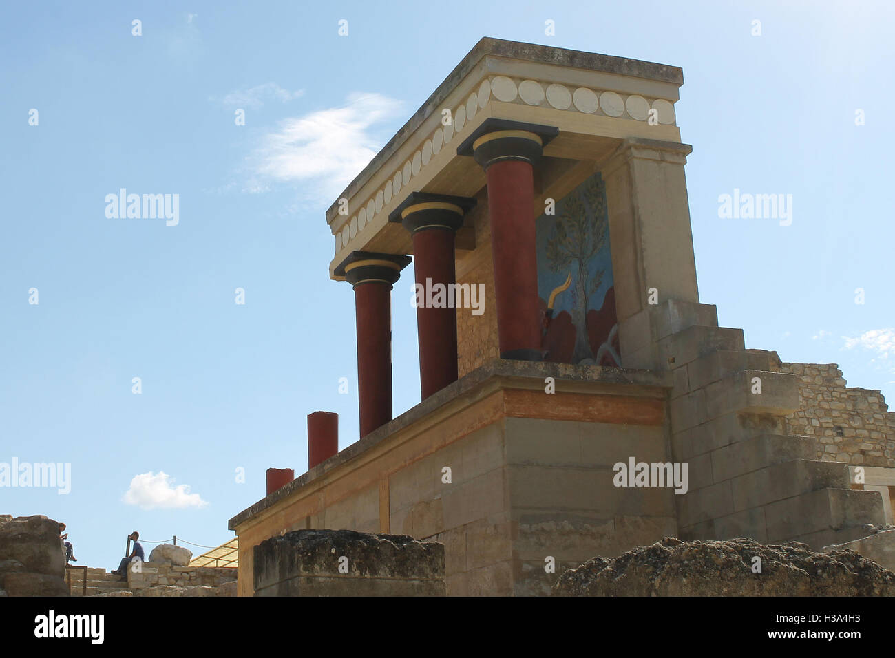Knossos archaeological minoan ruins on the island of Crete Greece Stock ...