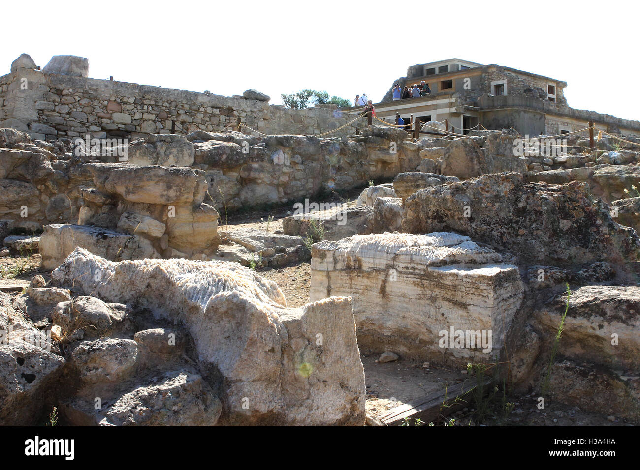 Knossos archaeological minoan ruins on the island of Crete Greece Stock ...