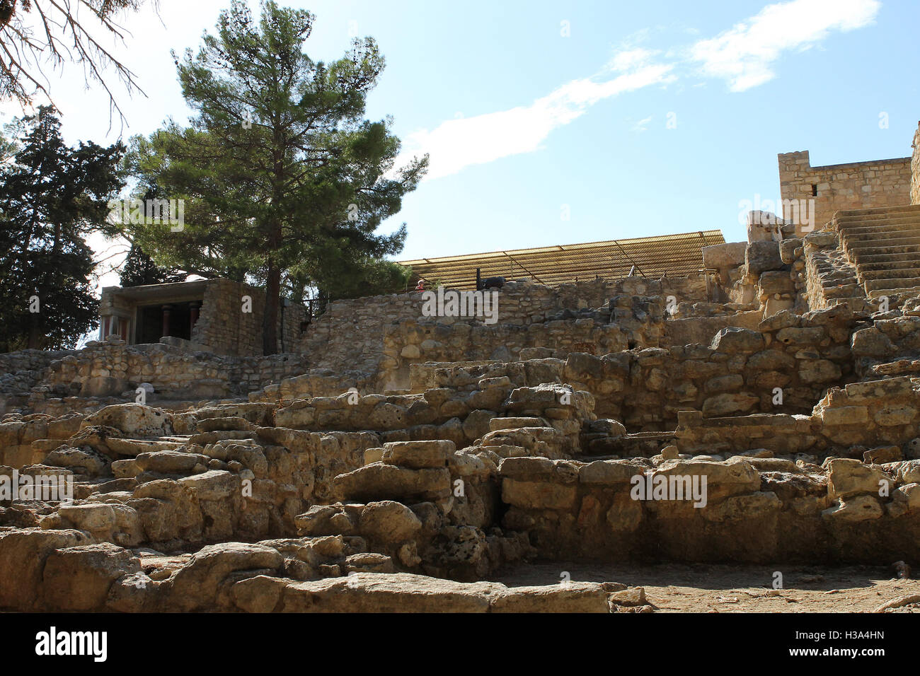 Knossos archaeological minoan ruins on the island of Crete Greece Stock ...