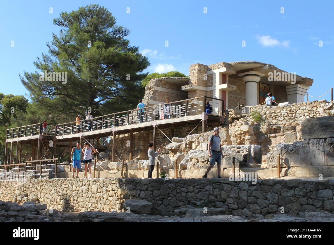 Knossos archaeological minoan ruins on the island of Crete Greece Stock ...