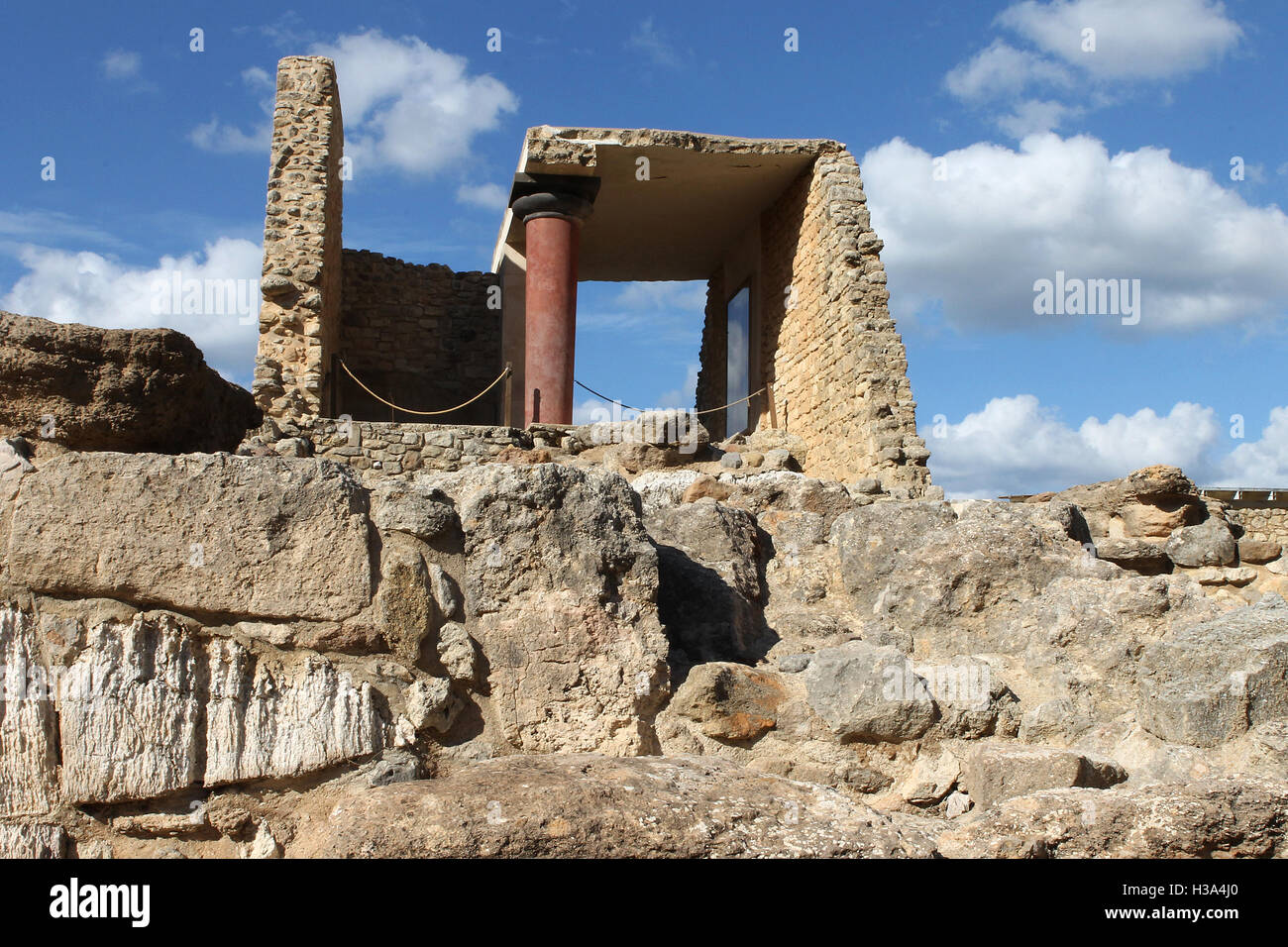 Knossos archaeological minoan ruins on the island of Crete Greece Stock ...
