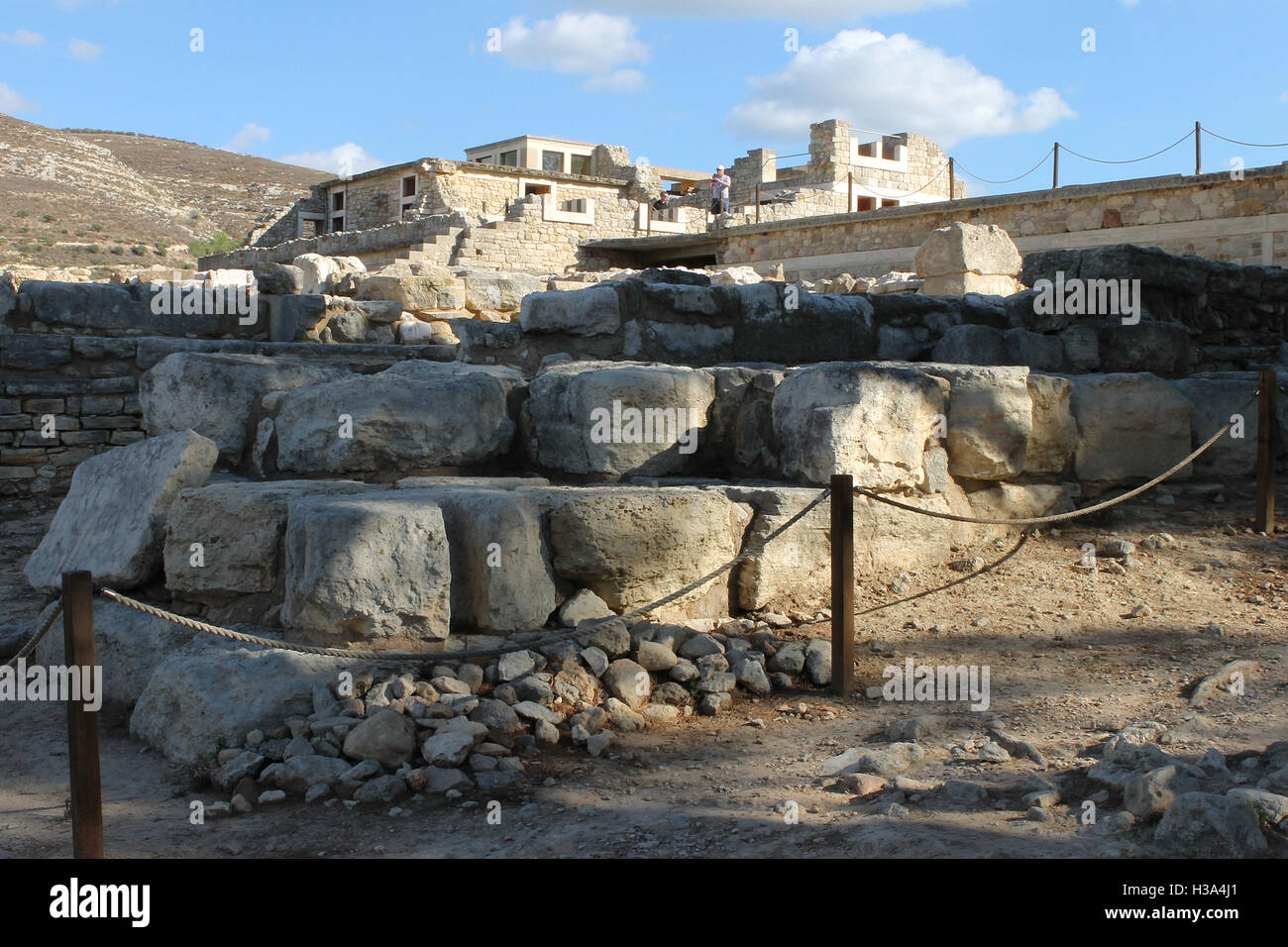 Knossos archaeological minoan ruins on the island of Crete Greece Stock ...