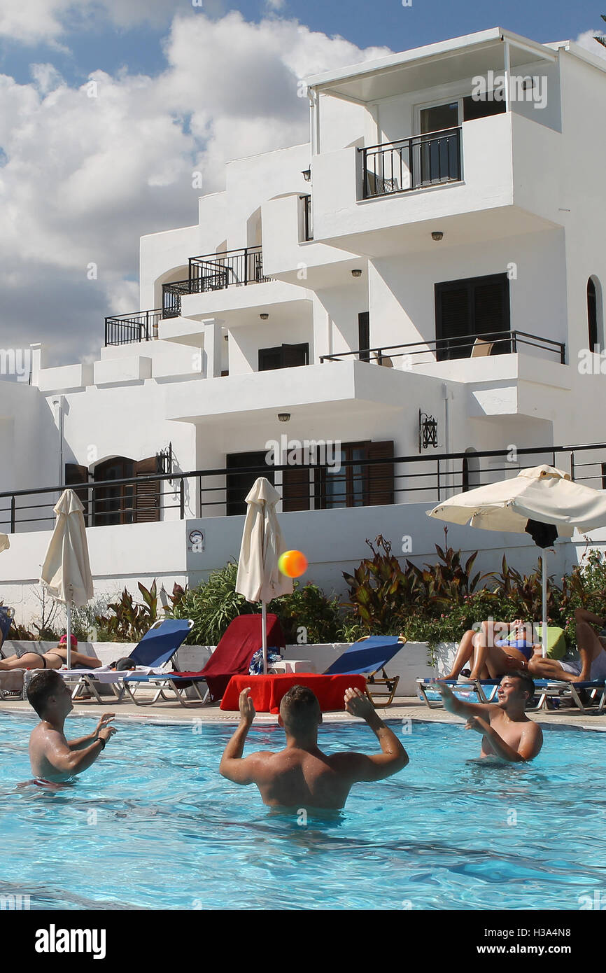 Scenes from the Horizon beach Hotel Stalida Stalis Greece Crete Stock ...
