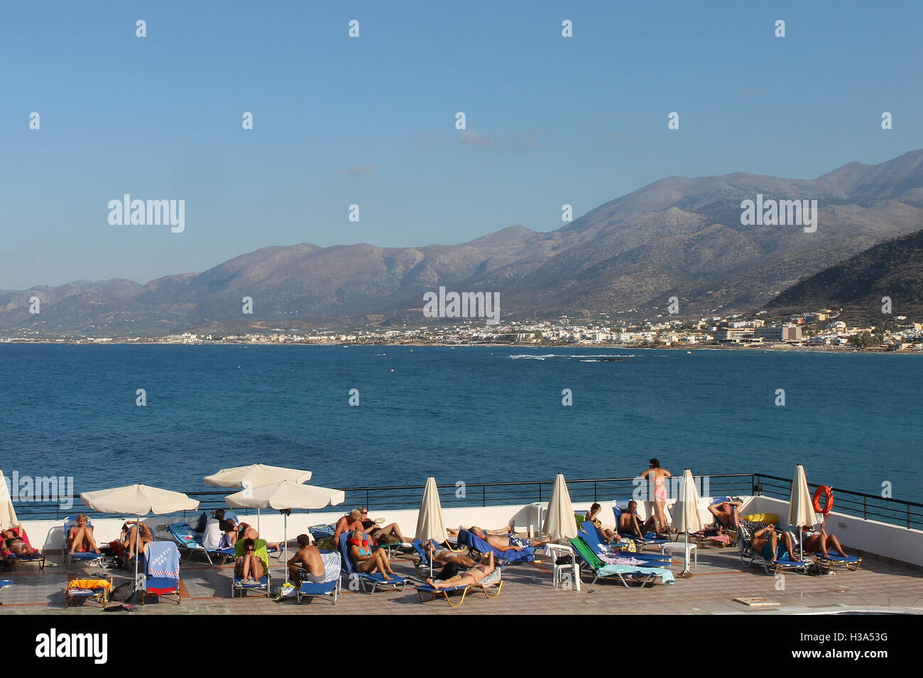 Views of Stalis Stalida Crete Greece Stock Photo - Alamy