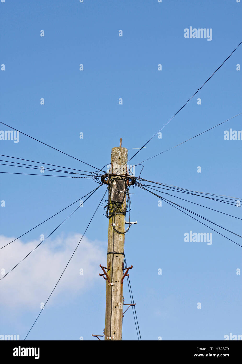 Old telegraph pole hi-res stock photography and images - Alamy