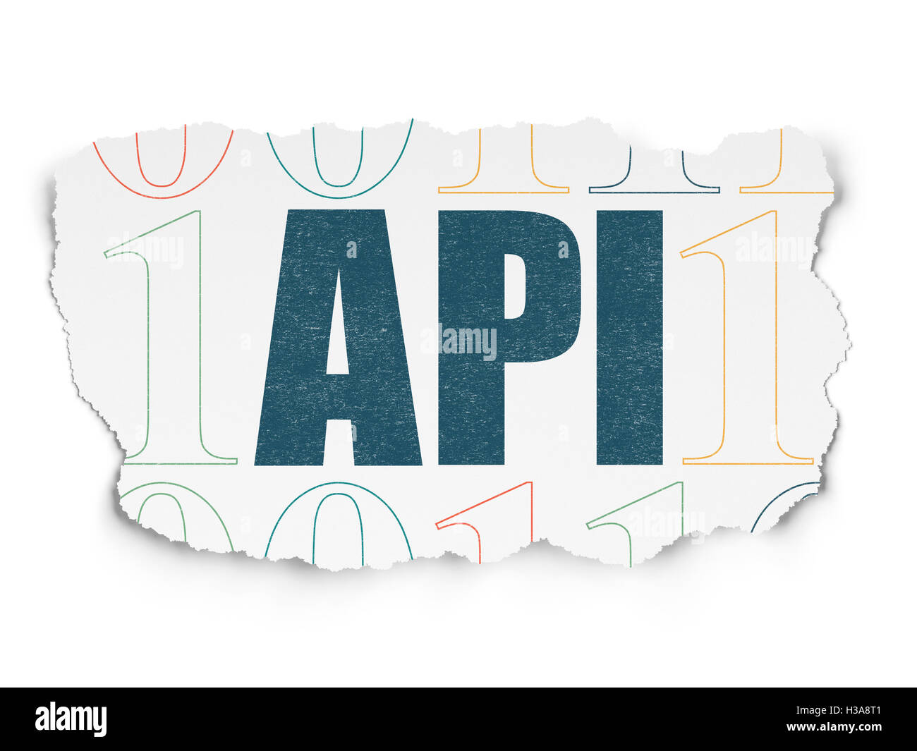 Software concept: Api on Torn Paper background Stock Photo - Alamy