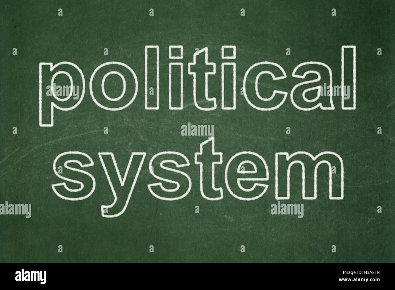 Political concept: Political System on chalkboard background Stock ...
