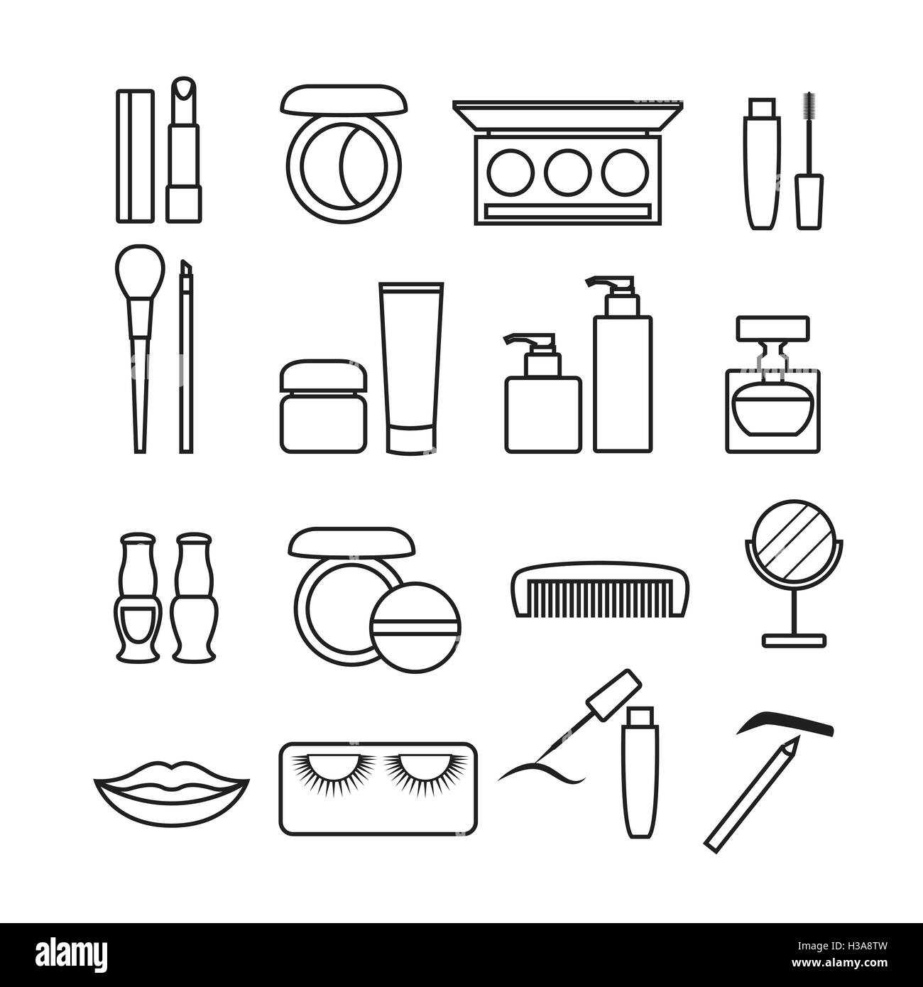 Cosmetics Icons, beauty vector set Stock Vector Image & Art - Alamy