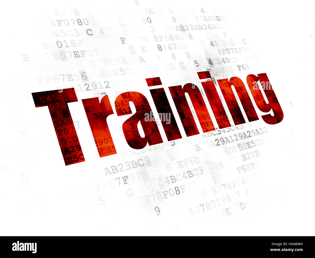 Learning concept: Training on Digital background Stock Photo - Alamy