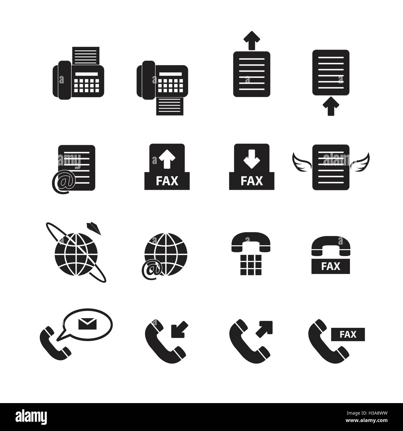Fax vector, icon set Stock Vector Image & Art - Alamy