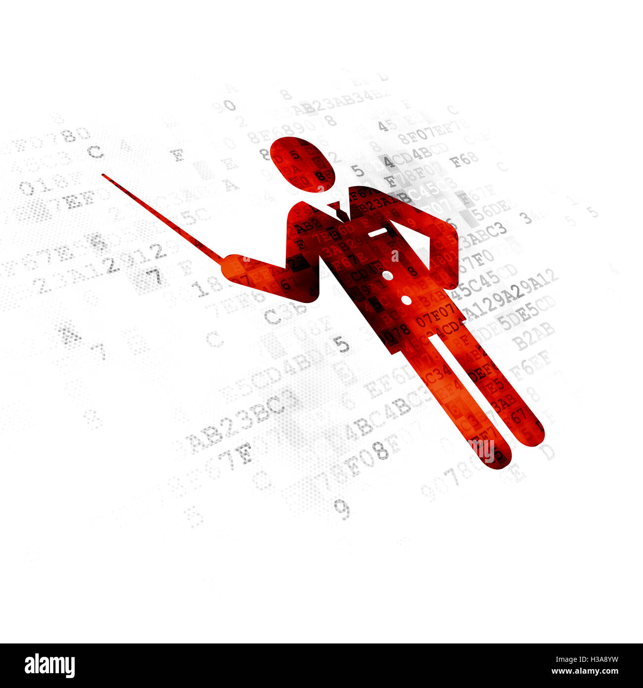 Learning concept: Teacher on Digital background Stock Photo - Alamy