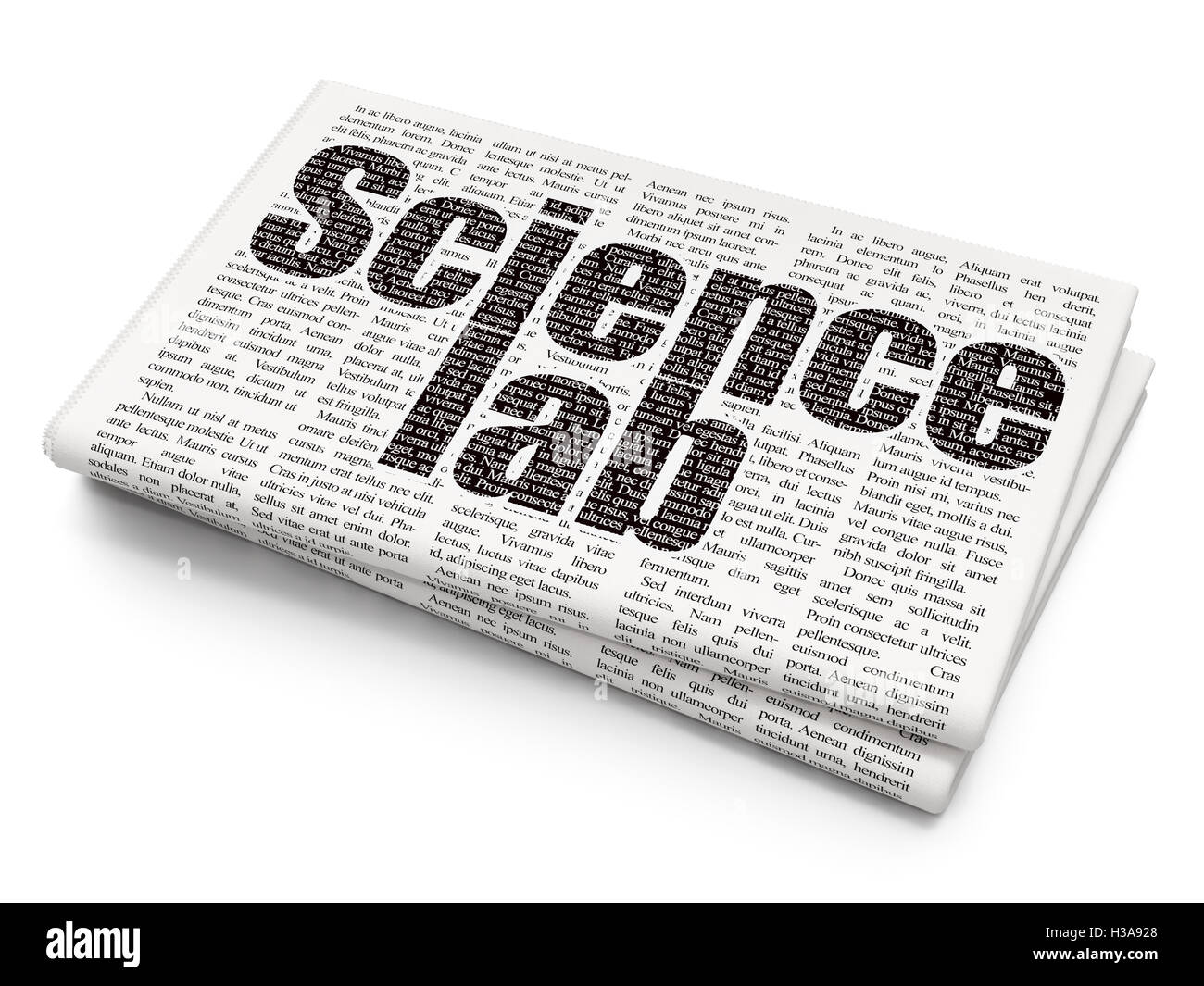 Science concept: Science Lab on Newspaper background Stock Photo - Alamy
