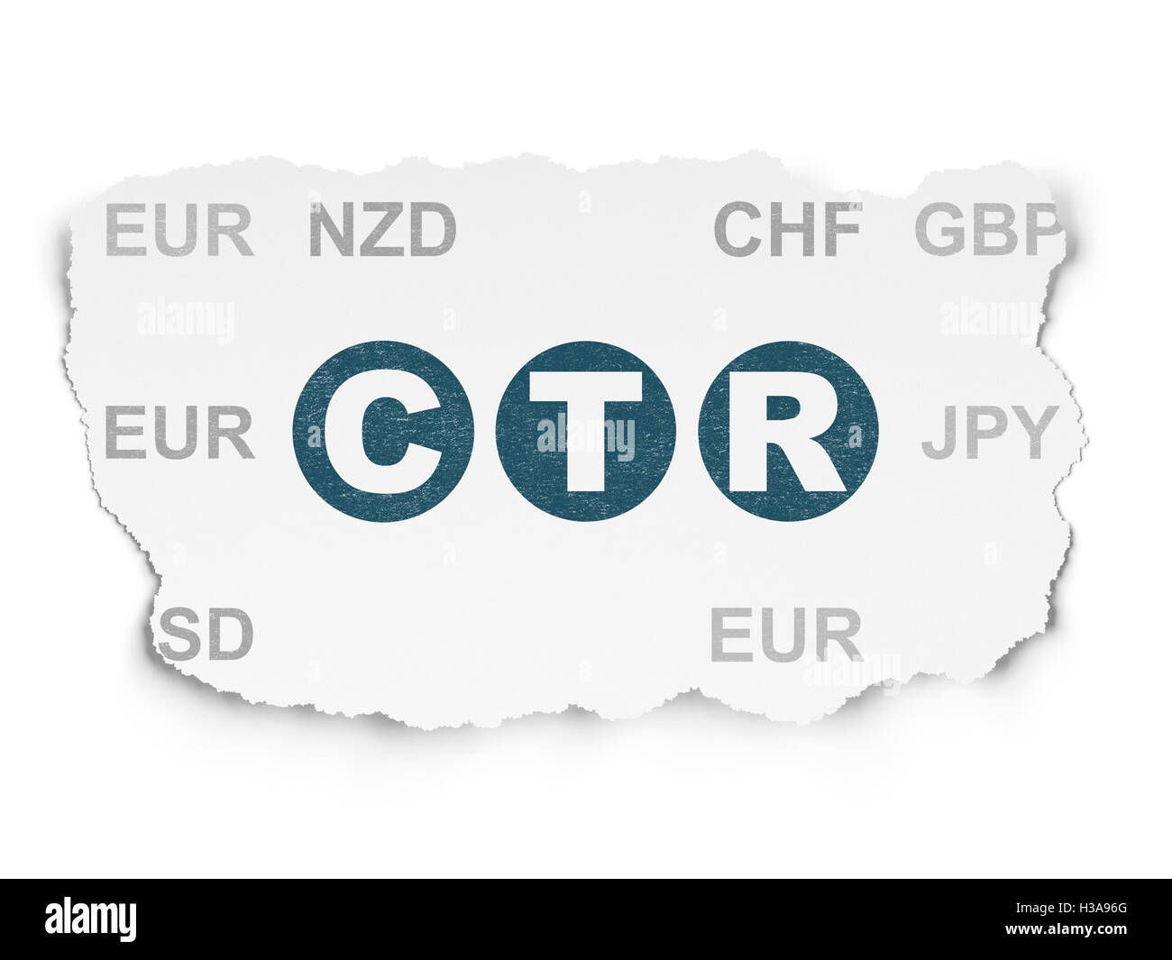 Finance concept: CTR on Torn Paper background Stock Photo - Alamy
