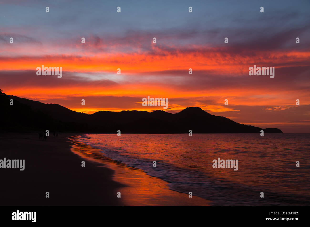 Another beautiful sunset on the coast of Guanacaste in the North West ...