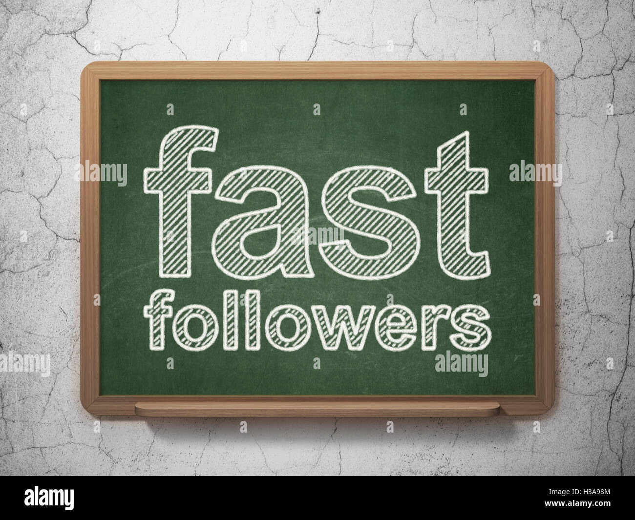 Finance concept: Fast Followers on chalkboard background Stock Photo ...