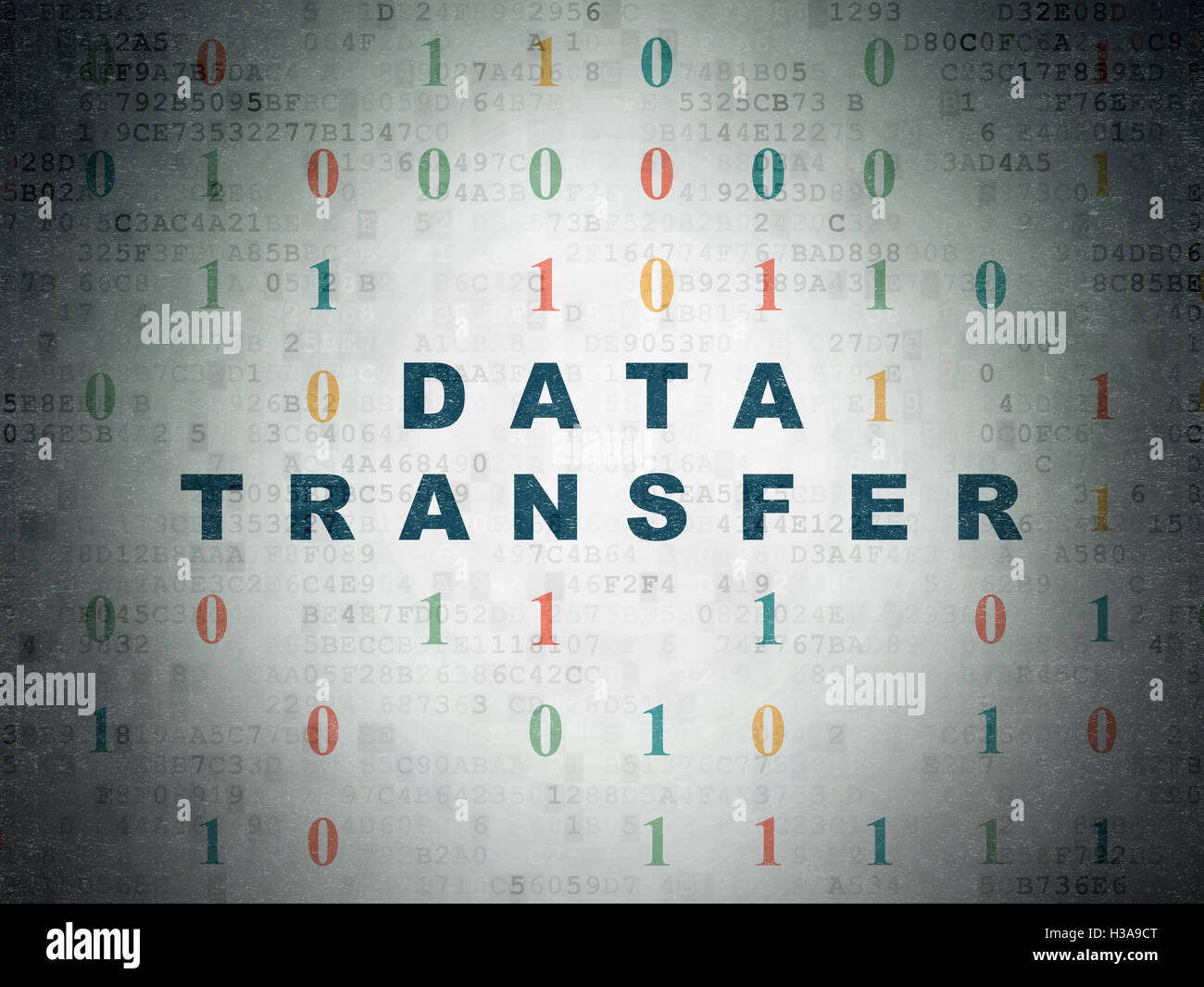 Information concept: Data Transfer on Digital Data Paper background ...