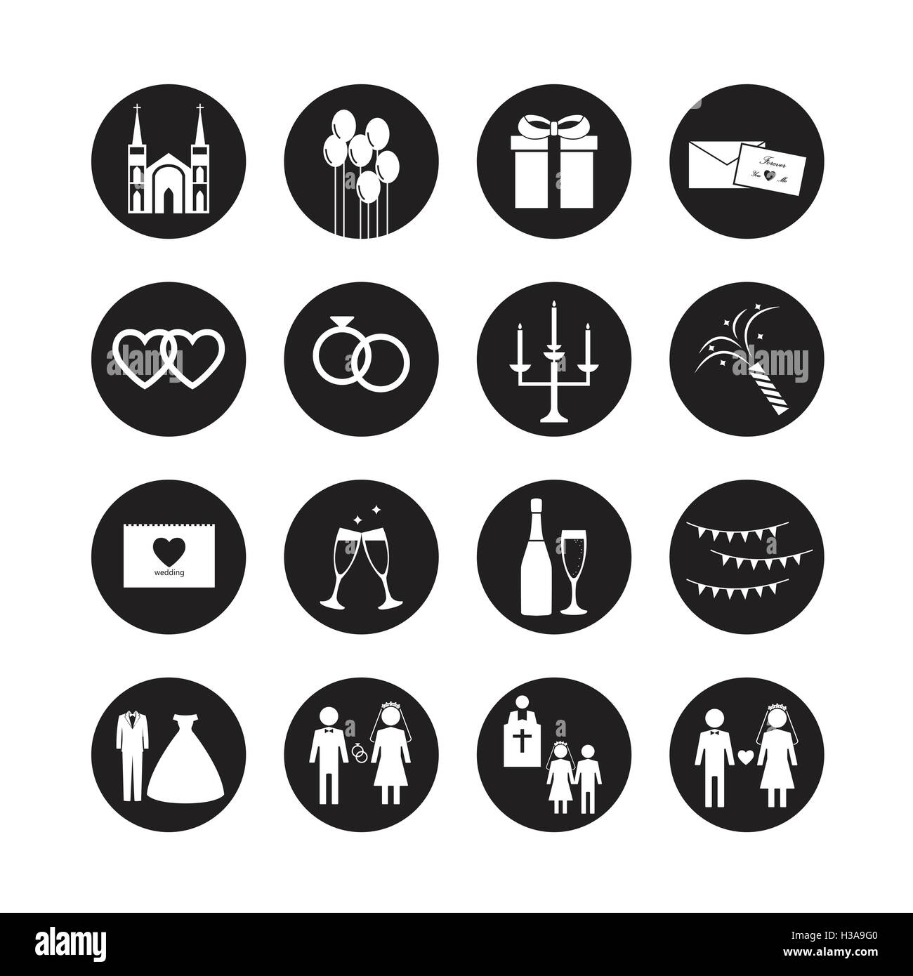 wedding vector,icon set Stock Vector Image & Art - Alamy