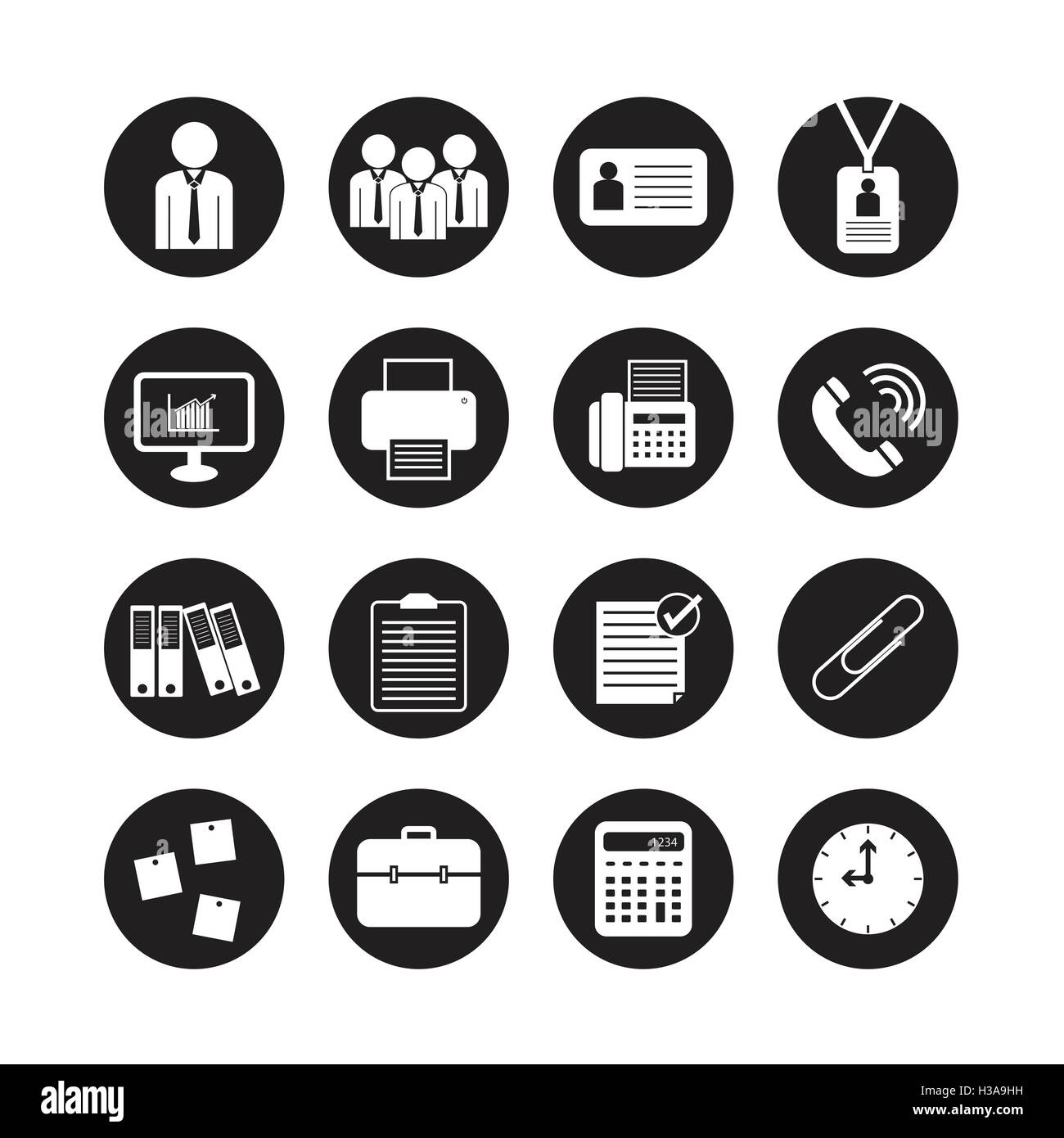 Business Office vector, icon set Stock Vector Image & Art - Alamy