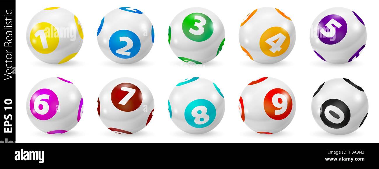 Set of Lottery Colored Number Balls 0-9 Stock Vector Image & Art - Alamy