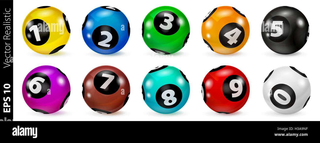 Set of Lottery Colored Number Balls 0-9 Stock Vector Image & Art - Alamy