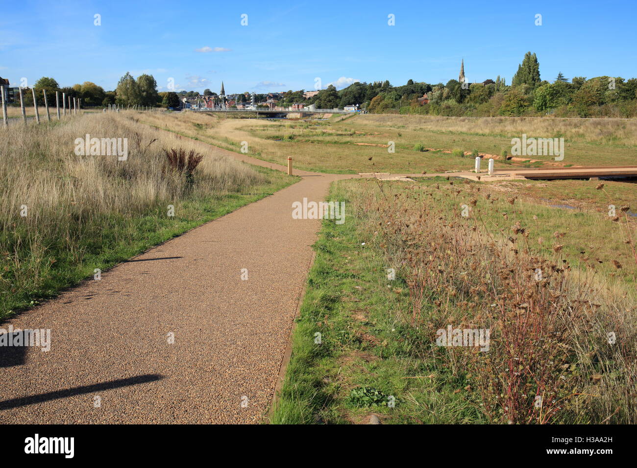 Exeter quay, flood prevention channel, Devon, England,UK Stock Photo ...