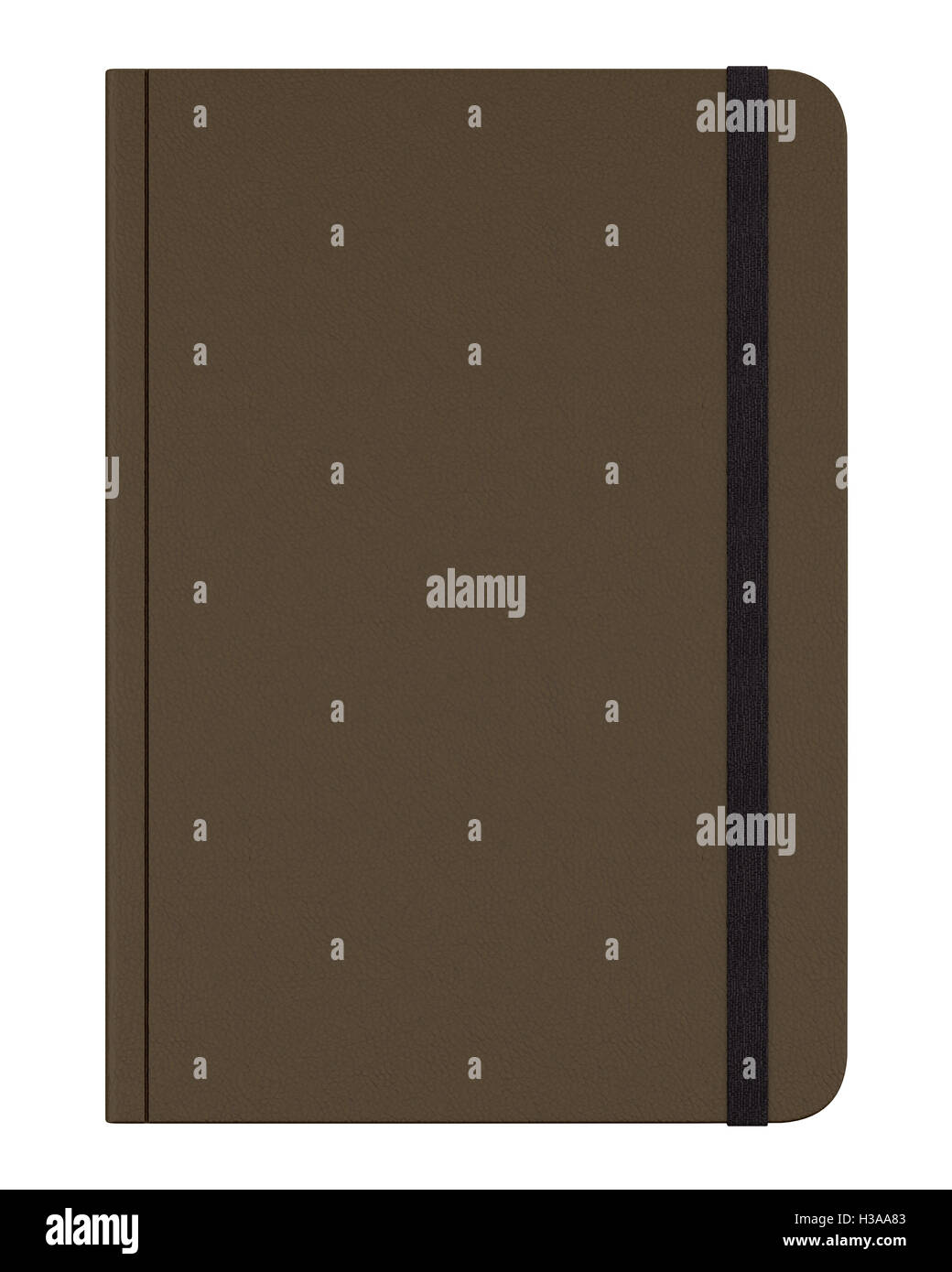 brown notebook isolated on white background Stock Photo - Alamy