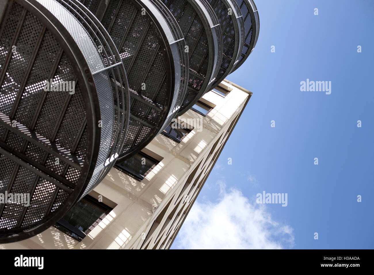 Facing a staircase and modern building in the city Stock Photo - Alamy