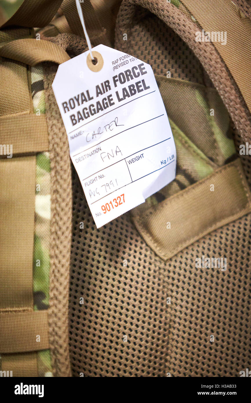 RAF baggage label Stock Photo - Alamy