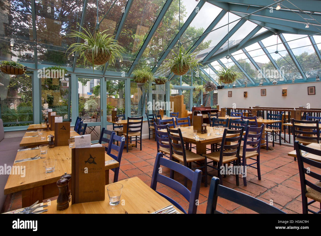 The Storyteller Restaurant and Wine Room, Cheltenham, UK Stock Photo ...