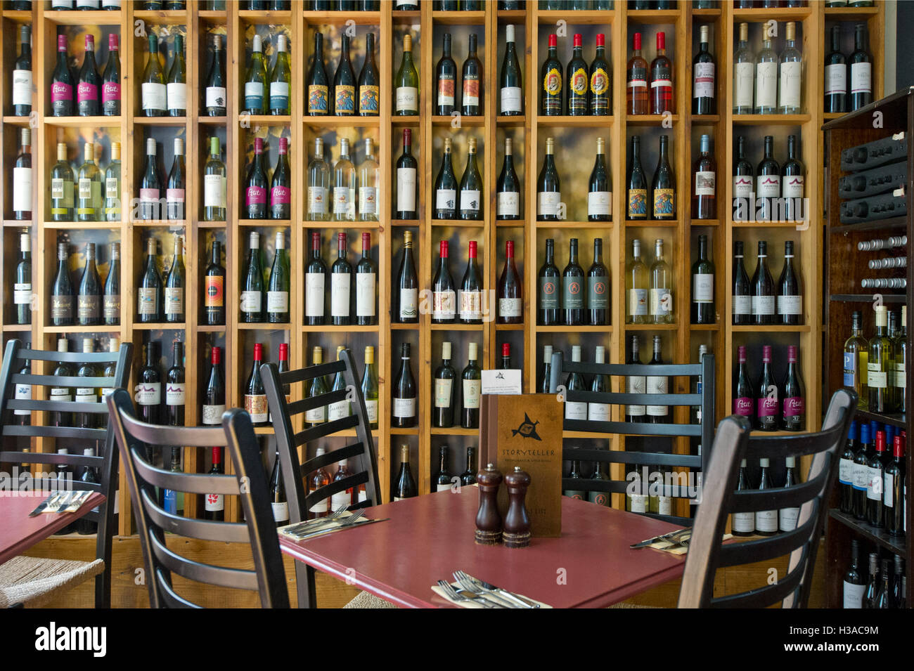 The Storyteller Restaurant and Wine Room, Cheltenham, UK Stock Photo ...