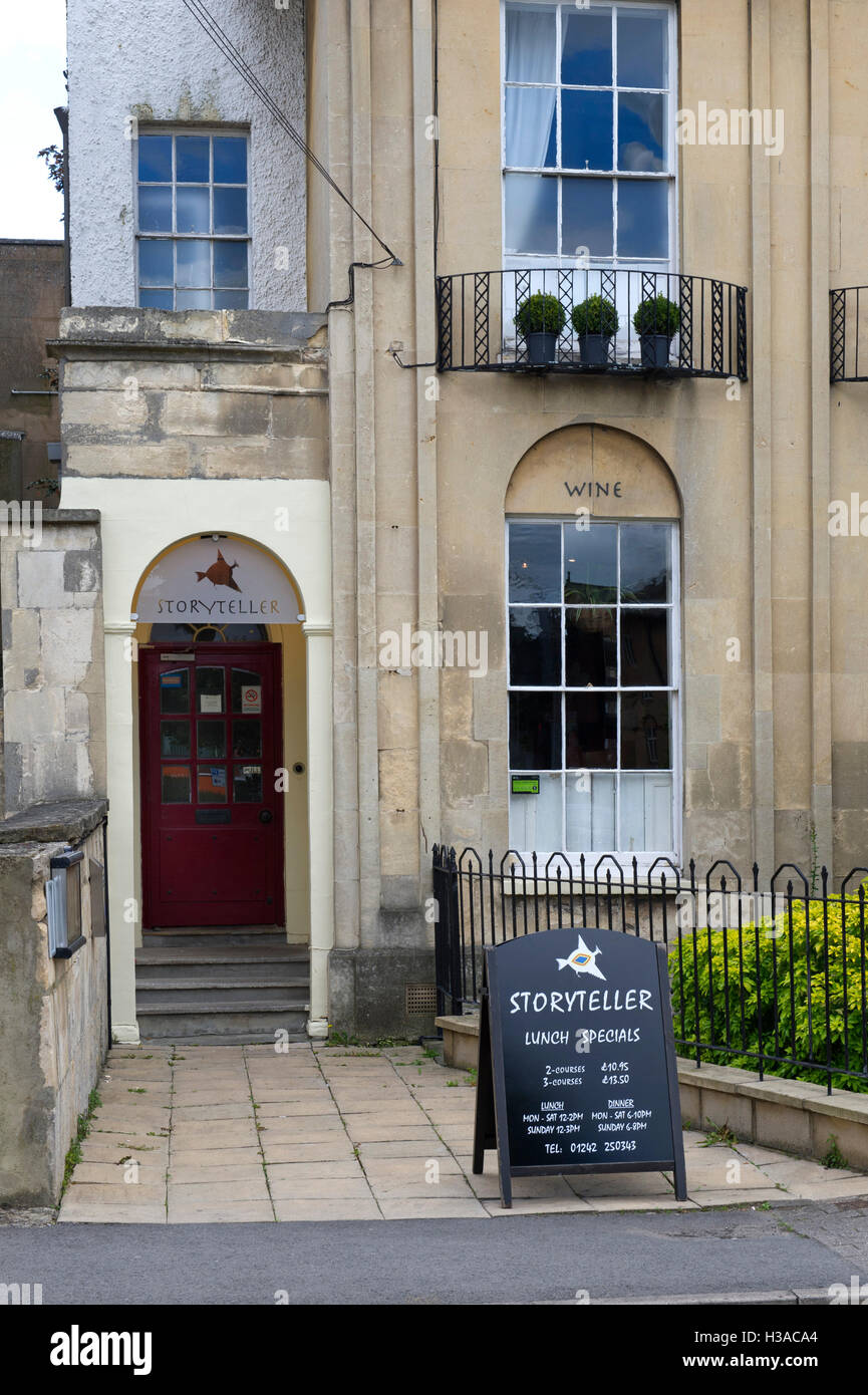 The Storyteller Restaurant and Wine Room, Cheltenham, UK Stock Photo ...