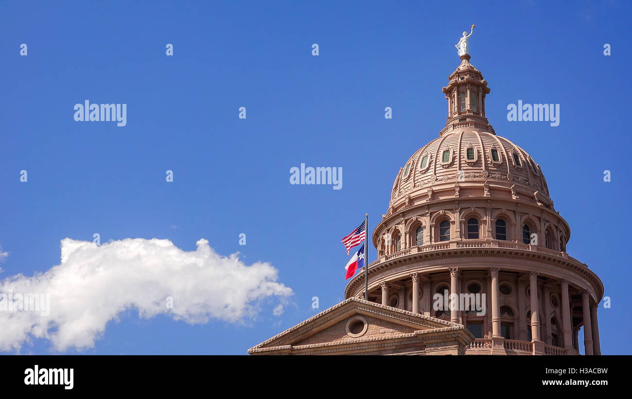 Dome of the Texas State Capitol building in downtown Austin, Texas ...