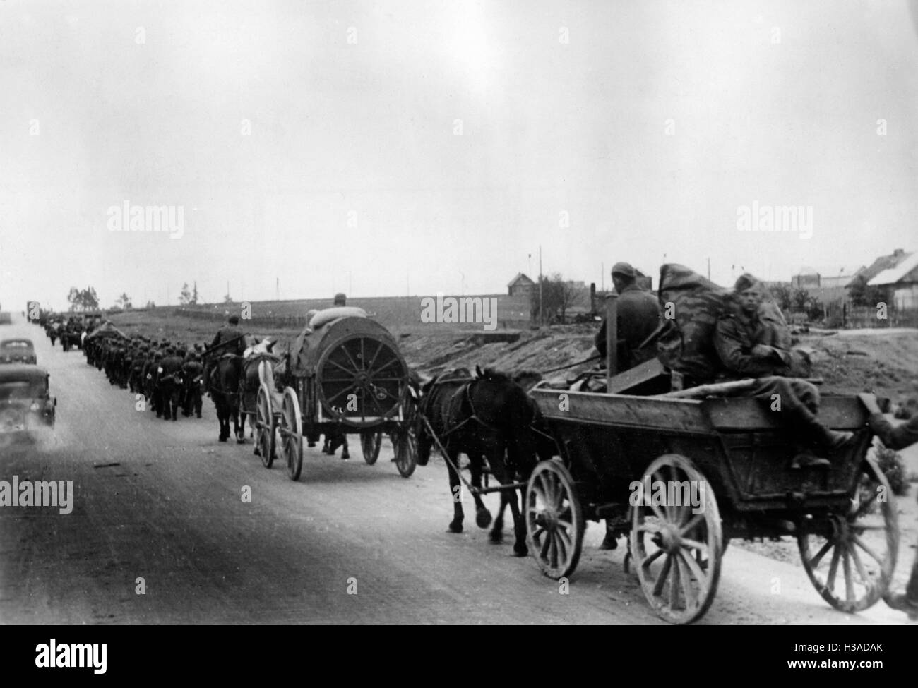 German infantry column on the Dnieper, 1941 Stock Photo - Alamy
