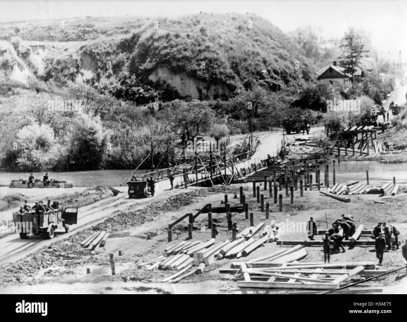 German military bridge on the Eastern Front, 1941 Stock Photo - Alamy