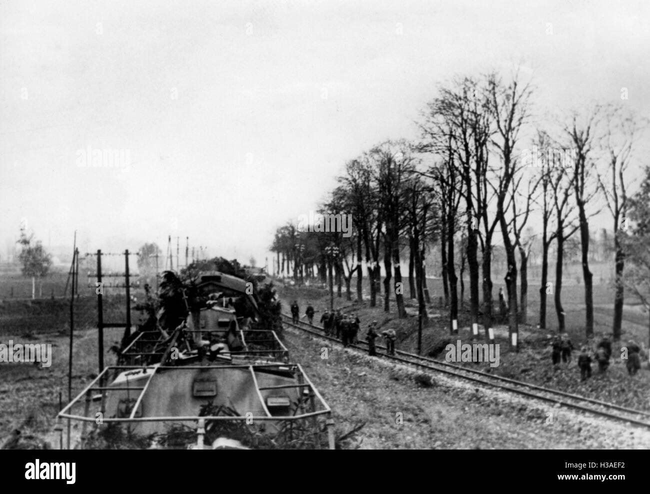 German armored train during the fighting in East Prussia, 1944 Stock ...