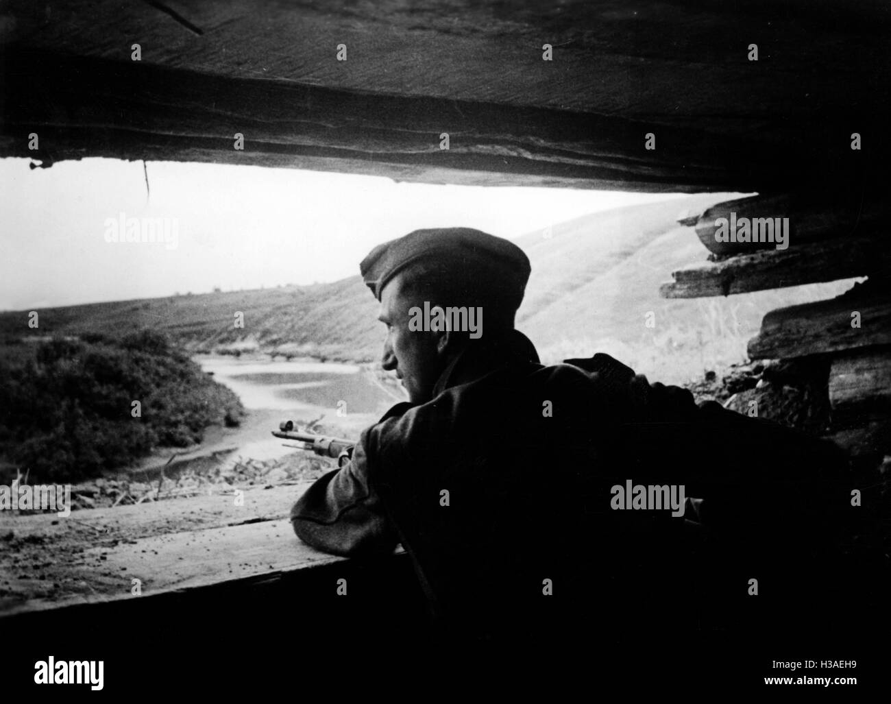 German guard at the southern Eastern Front, June 1942 Stock Photo - Alamy