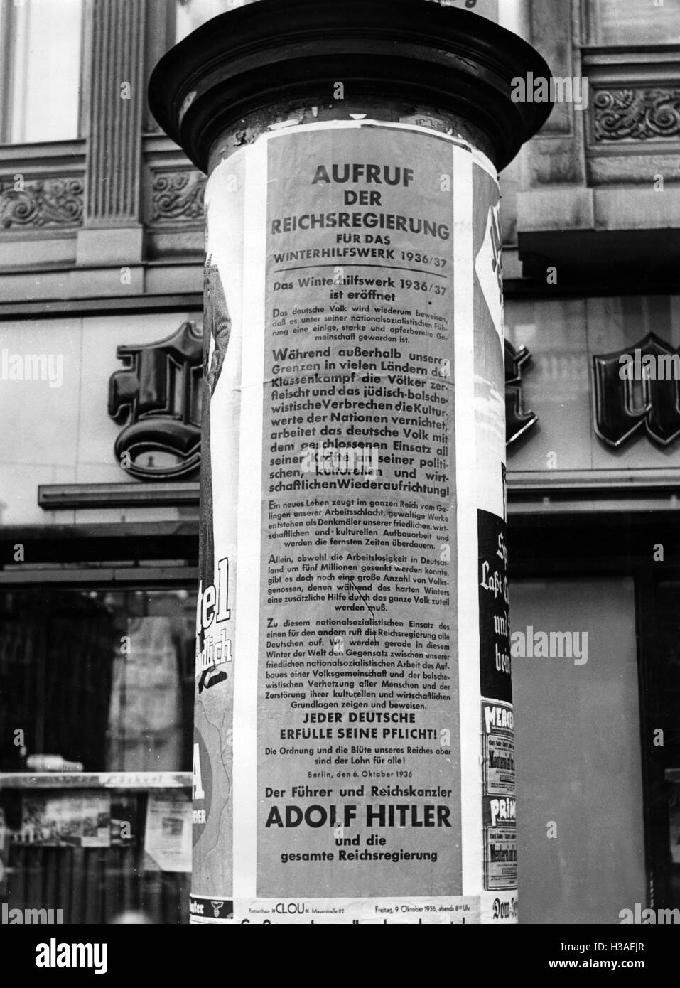 Work advertising poster Black and White Stock Photos & Images - Alamy