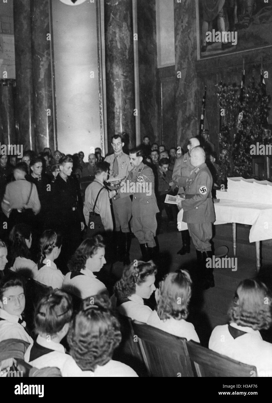 Admission of 18 years old people in the NSDAP, Berlin 1942 Stock Photo ...