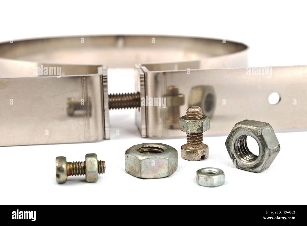 fitting and bolts isolated on the white background Stock Photo - Alamy