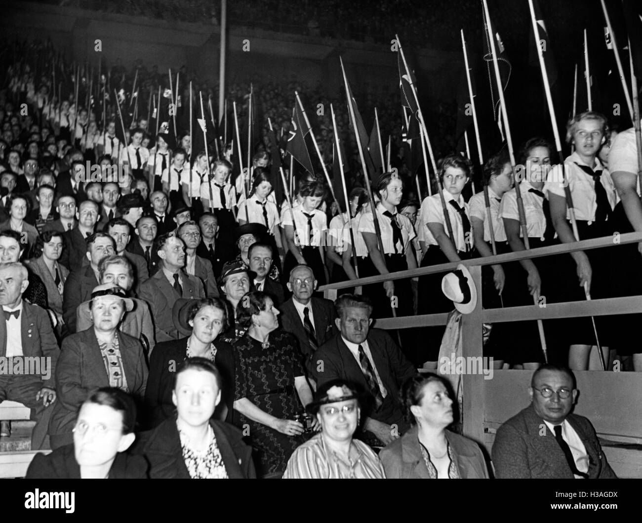 Solstice celebration of the Berlin NSDAP in the Olympic Stadium, 1939 ...