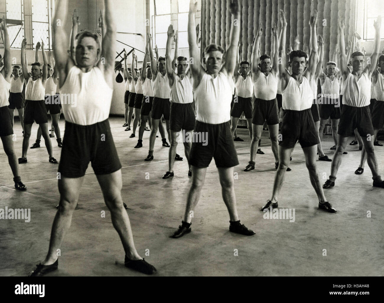 Sports exercises at the Naval Academy in Muerwik, 1935 Stock Photo - Alamy